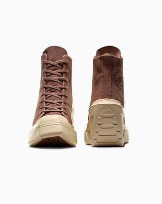 Chuck 70 De Luxe Heel Platform Weatherized Leather Women's High Top ...