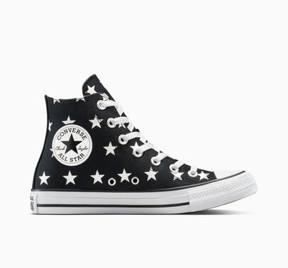 white pattern converse