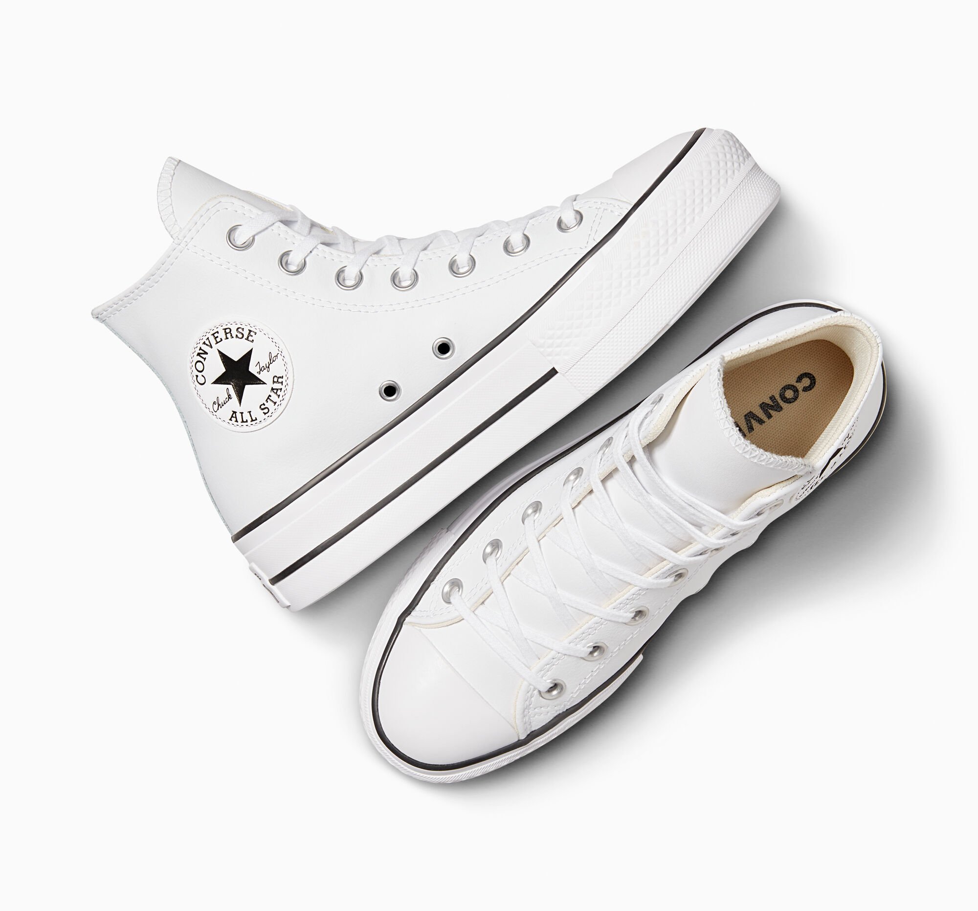 Chuck Taylor All Star Lift Platform Leather Women's High Top Shoe ...