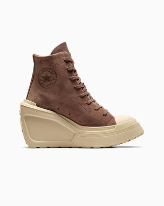 Chuck 70 De Luxe Heel Platform Weatherized Leather Women's High Top ...