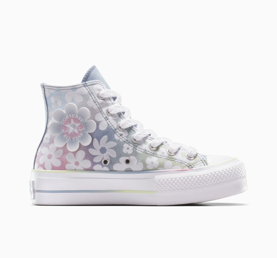 Chuck Taylor All Star Lift Platform Gradient Flowers Women's High Top ...