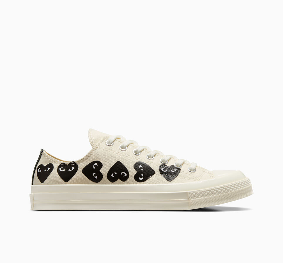 Converse x PLAY Comme des Garçons Chuck 70 Multi Heart Unisex Low Top ...