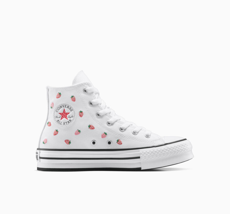 Chuck Taylor All Star EVA Lift Platform Embroidered Strawberries Big ...