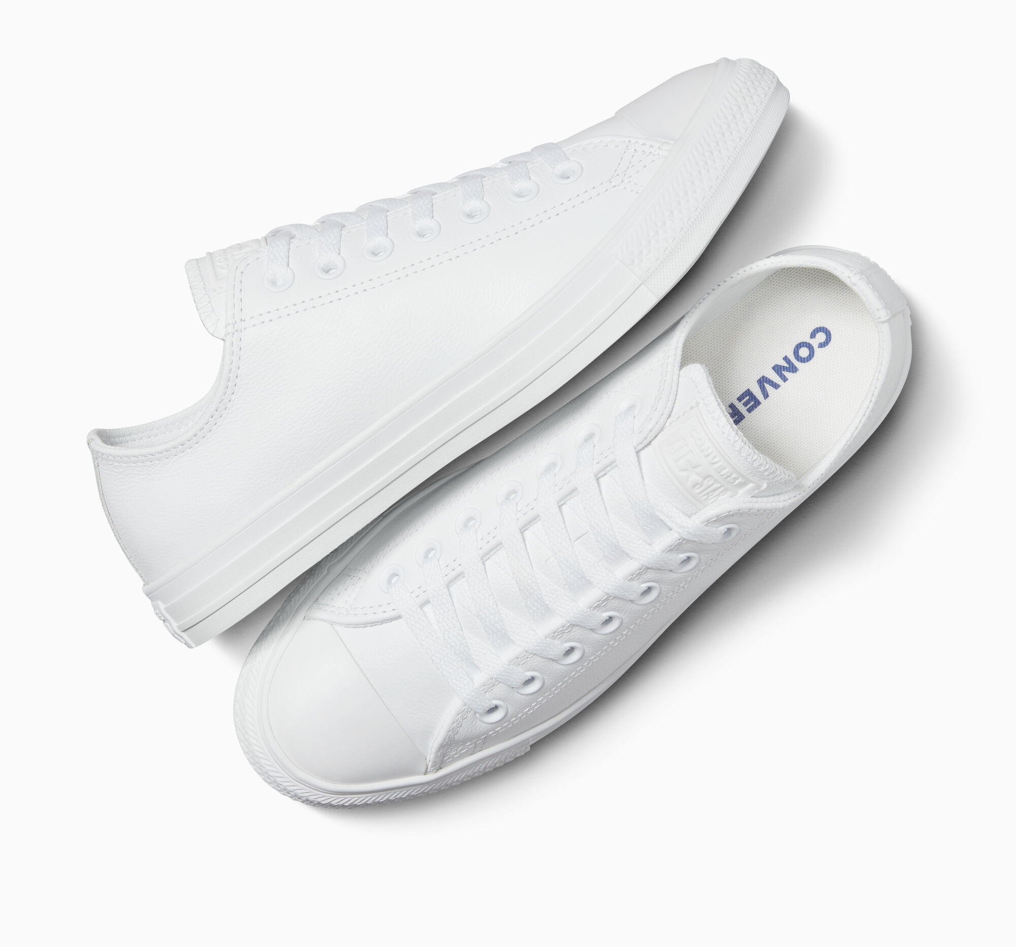 Chuck Taylor All Star Leather All White High Top Shoe