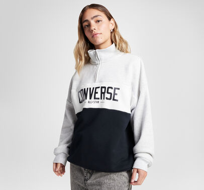 Half-Zip Colorblocked Pullover Women's Sweatshirt. Converse.com