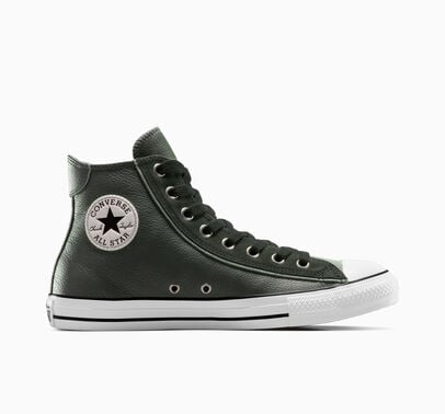 Chuck Taylor All Star Leather & Suede (Wide Width) Unisex High Top Shoe ...