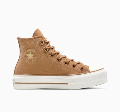 Chuck Taylor All Star Lift Platform Glam Leather Women's High Top Shoe ...