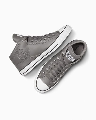 Chuck Taylor All Star High Street Faux-Leather Unisex Mid Shoe ...