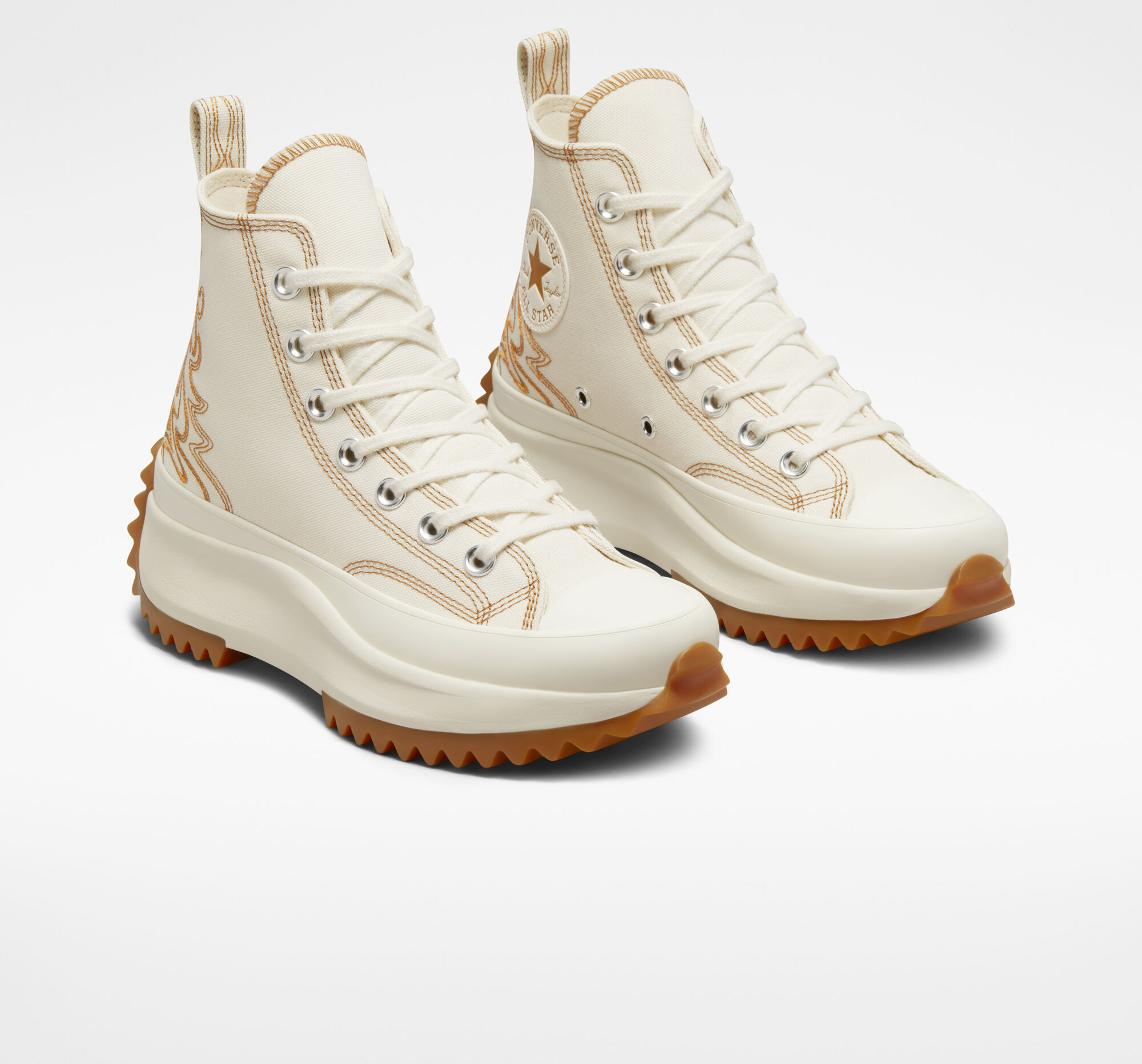 Run Star Hike Platform Western Embroidery Women's High Top Shoe ...