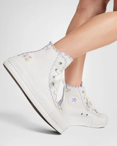white platform converse bride