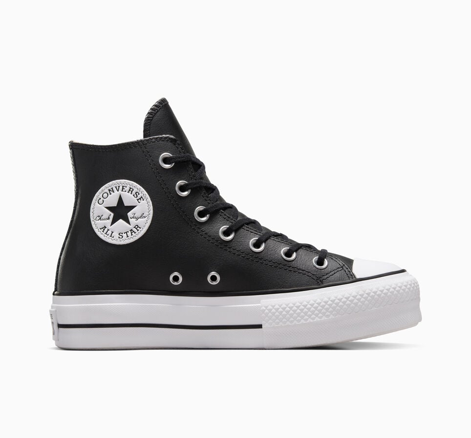 Chuck Taylor All Star Leather Platform Women's High Top Shoe. Converse.com