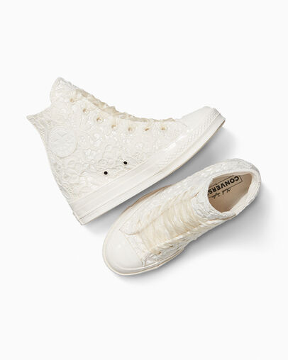 Chuck 70 Wedge Platform Crocheted Satin Women's High Top Shoe. Converse.com