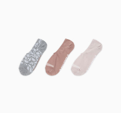 3-Pack Floral No-Show Socks