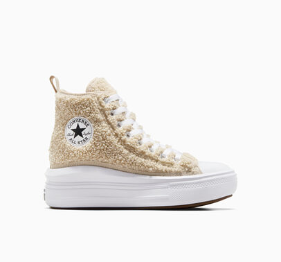 Chuck Taylor All Star Move Platform Sherpa Big Kids High Top Shoe ...