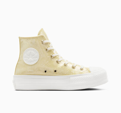 Chuck Taylor All Star Lift Platform Golden Butterfly Women's High Top ...