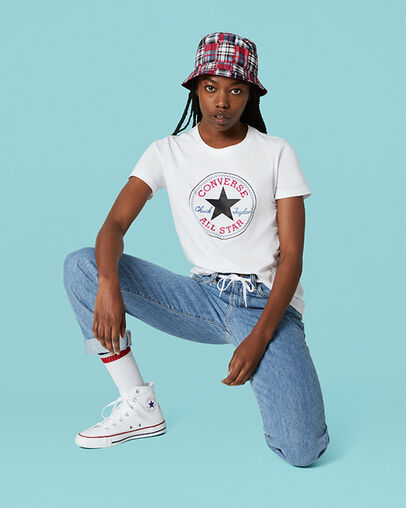 Chuck Taylor Patch Nova Crew Neck Short Sleeve T-Shirt Women's T-Shirt ...