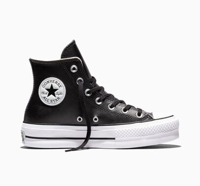 Chuck Taylor All Star Leather Platform Women's High Top Shoe. Converse.com
