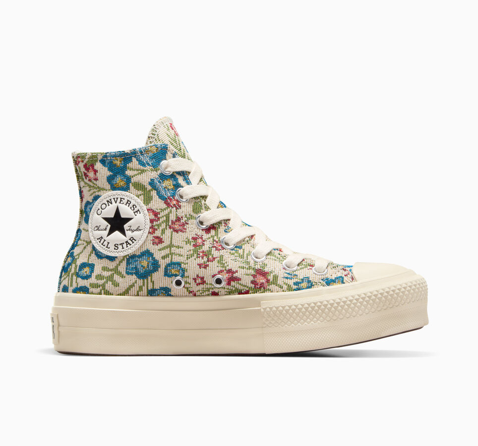 Chuck Taylor All Star Lift Platform Floral Tapestry Women's High Top ...
