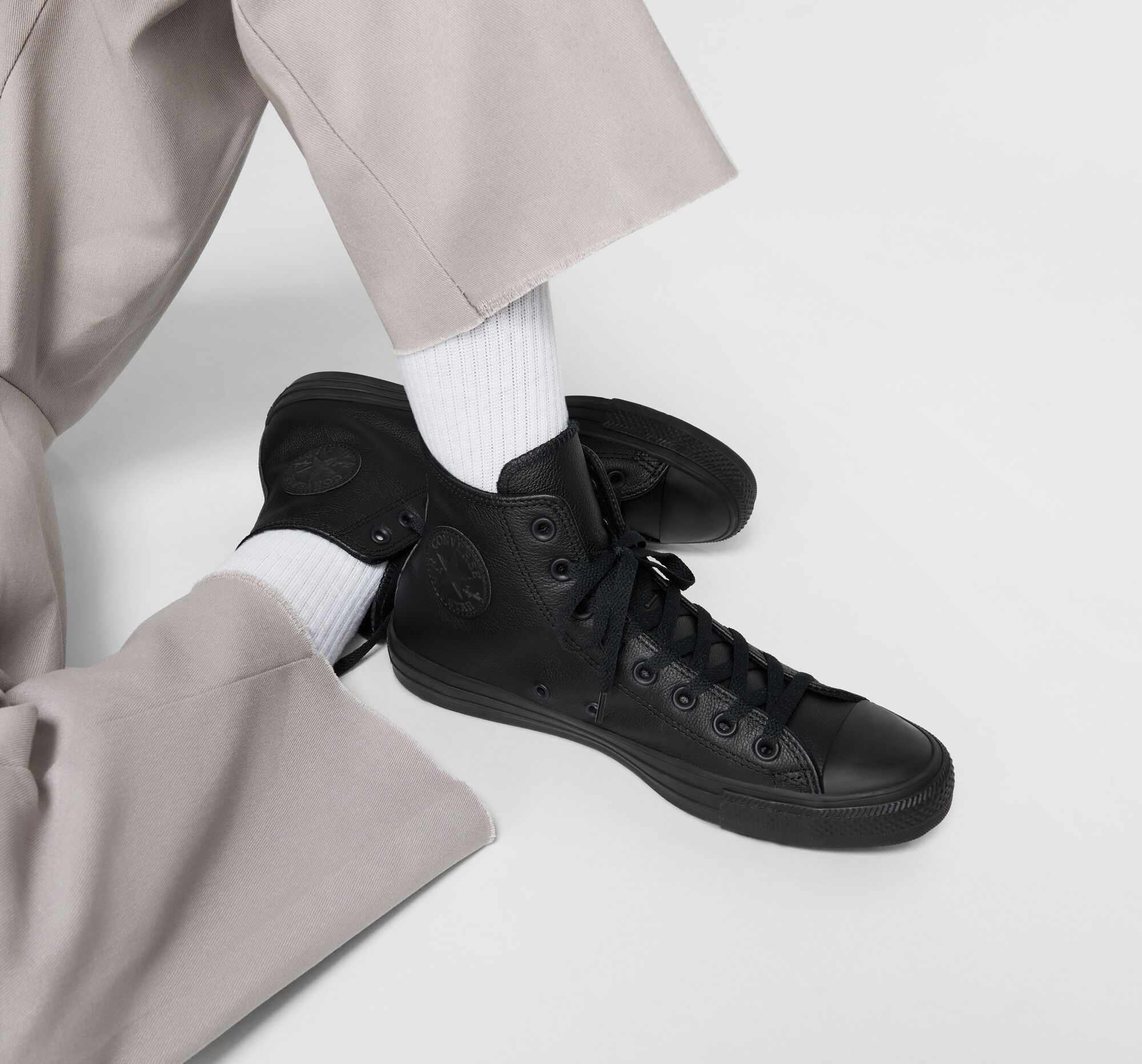 Chuck Taylor All Star Leather Unisex High Top Shoe. Converse.com