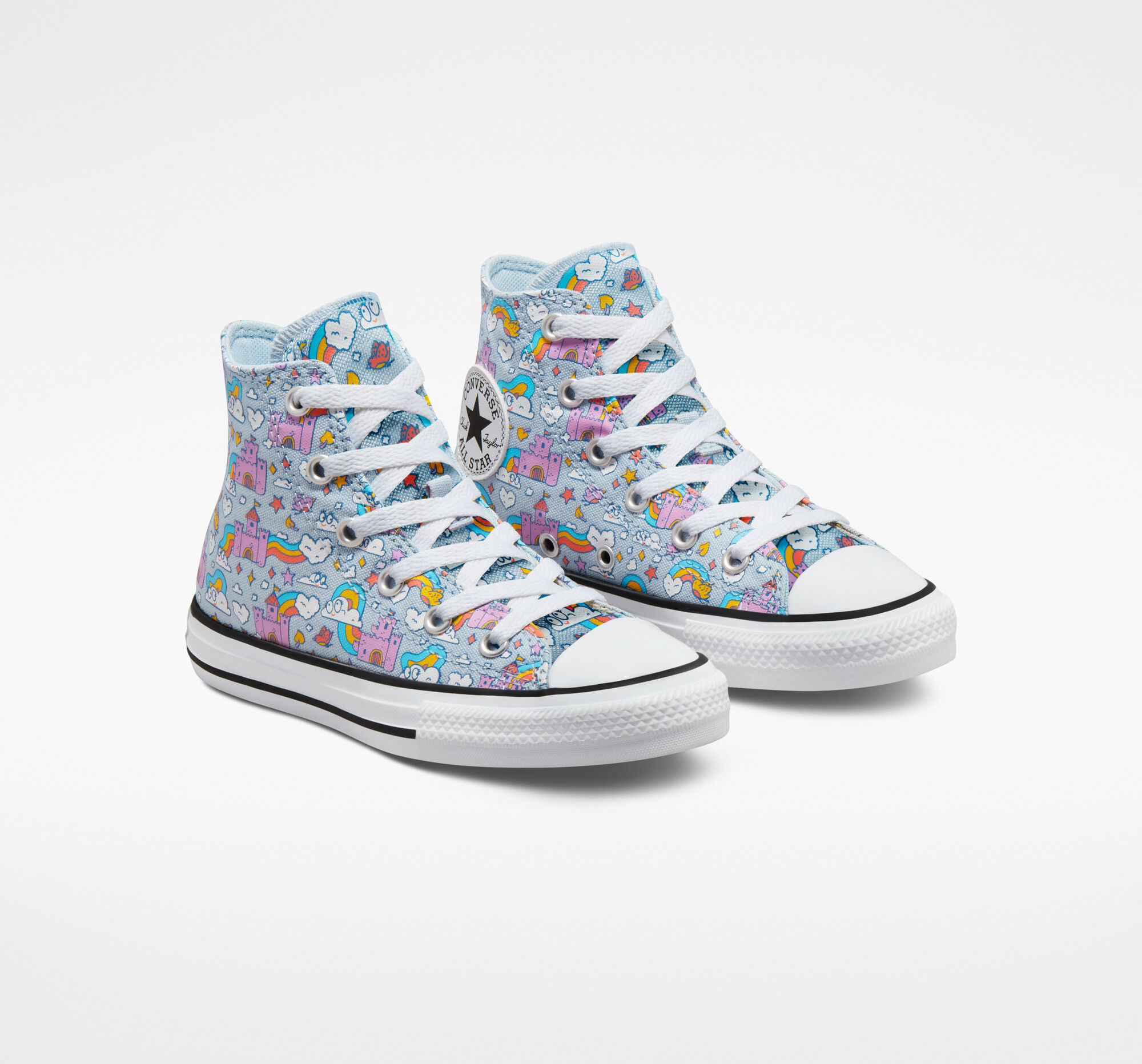 Chuck Taylor All Star Rainbow Castles Little Kids High Top Shoe ...