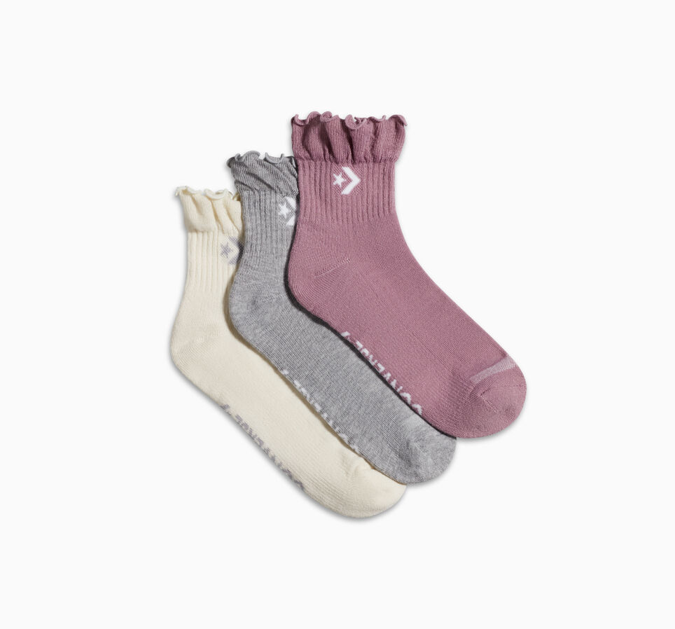 3-Pack Ruffle Quarter Socks