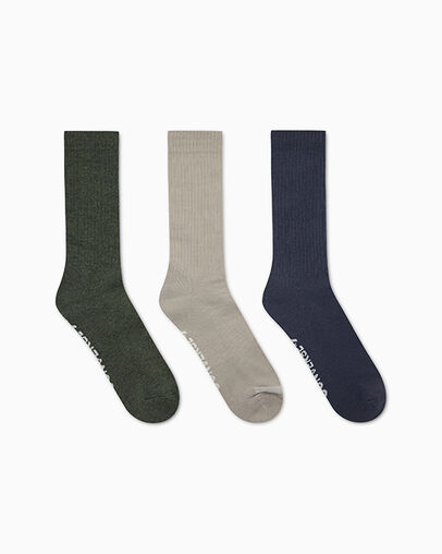 3-Pack Stacked Patch Crew Socks Men's Socks. Converse.com