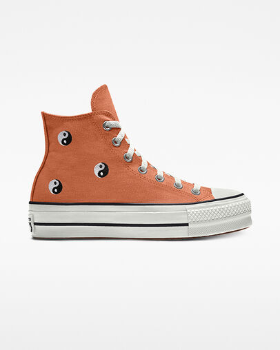 Orange Converse High Tops