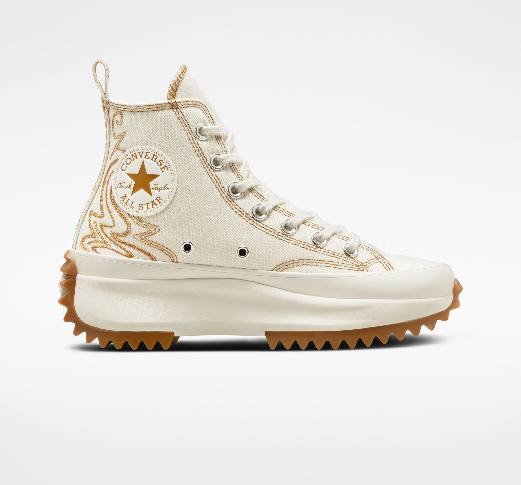 Run Star Hike Platform Western Embroidery Women's High Top Shoe ...