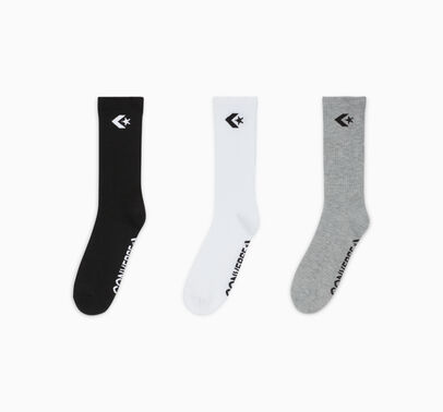 3-Pack Women's Embroidered Crew Socks Women's Socks. Converse.com