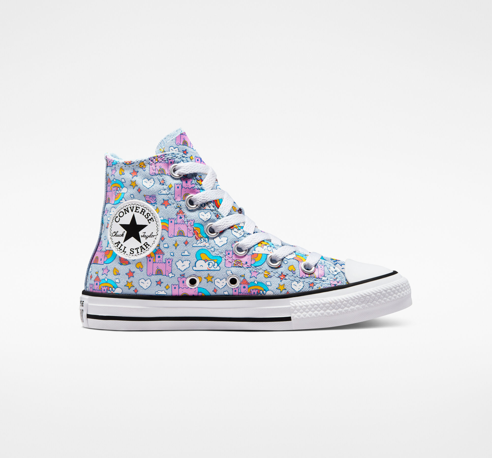 Chuck Taylor All Star Rainbow Castles Little Kids High Top Shoe ...