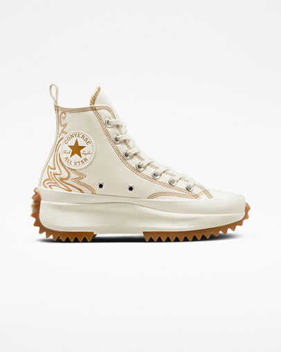 Run Star Hike Platform Western Embroidery Women's High Top Shoe ...