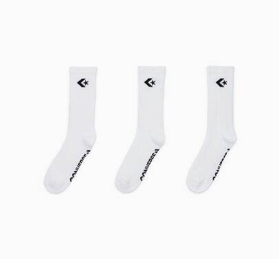 3-Pack Women's Embroidered Crew Socks Women's Socks. Converse.com