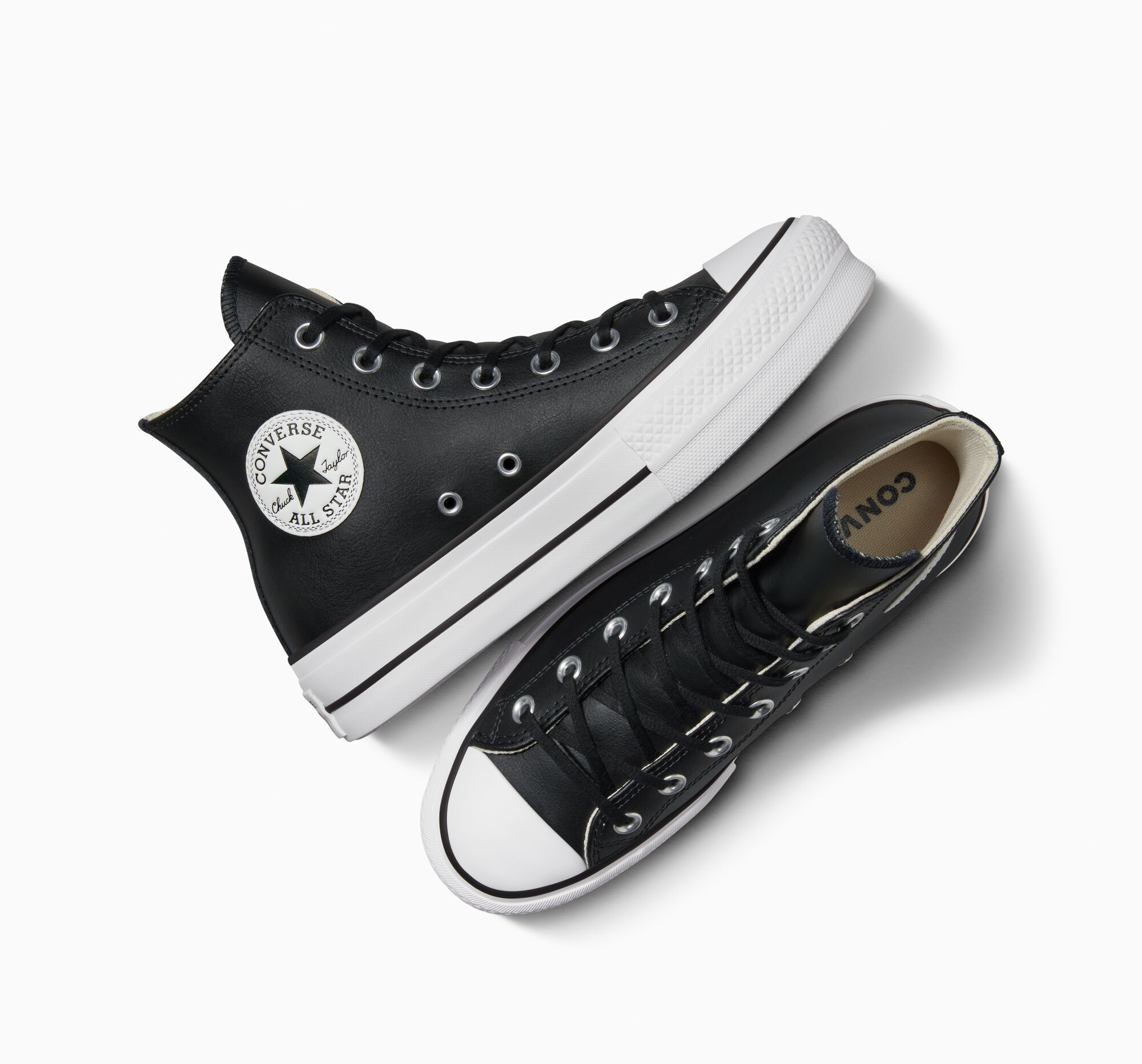 Chuck Taylor All Star Lift Platform Leather Women's High Top Shoe ...