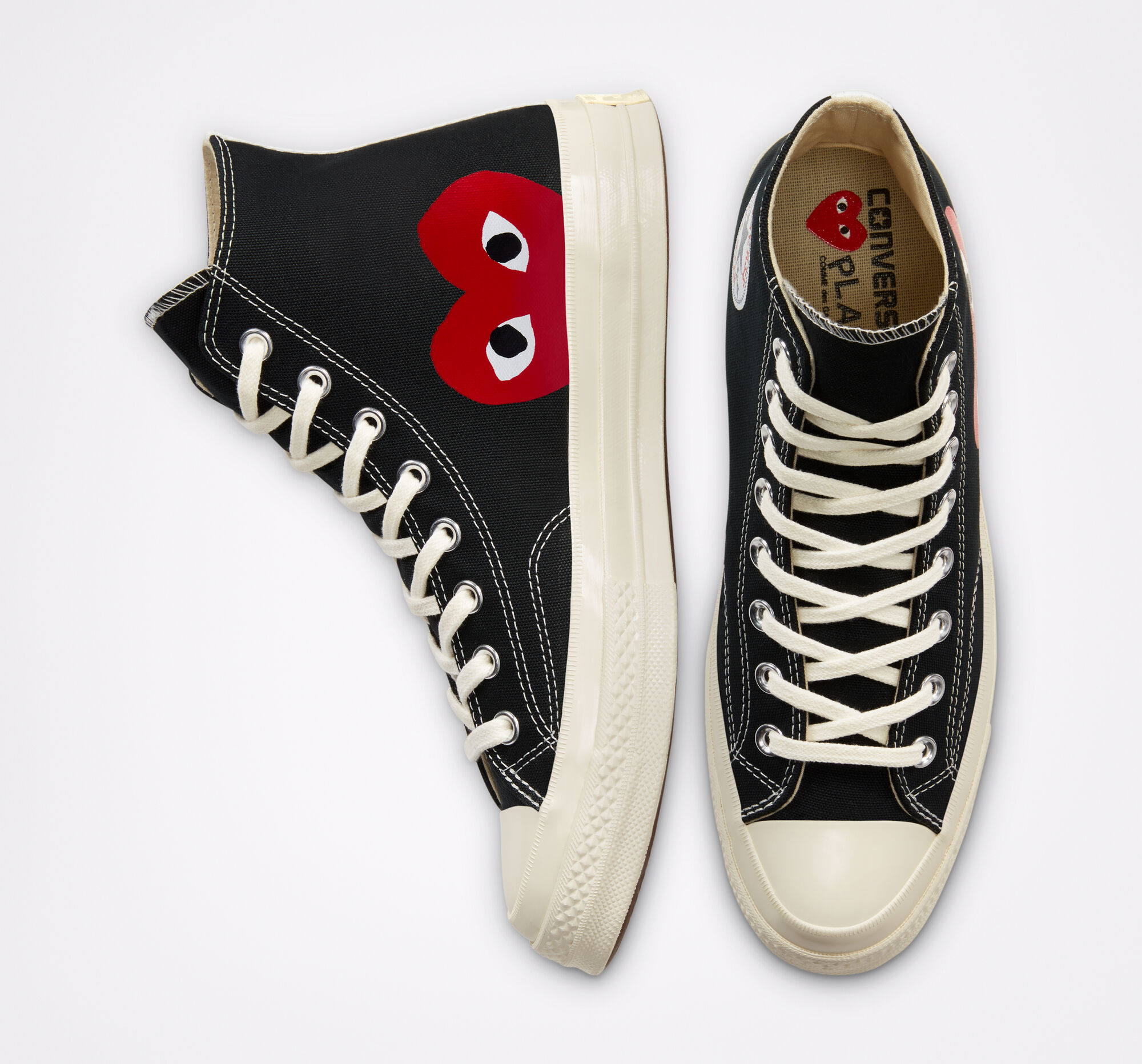 Converse x Comme des Garçons PLAY Chuck 70 Unisex High-Top Shoe ...