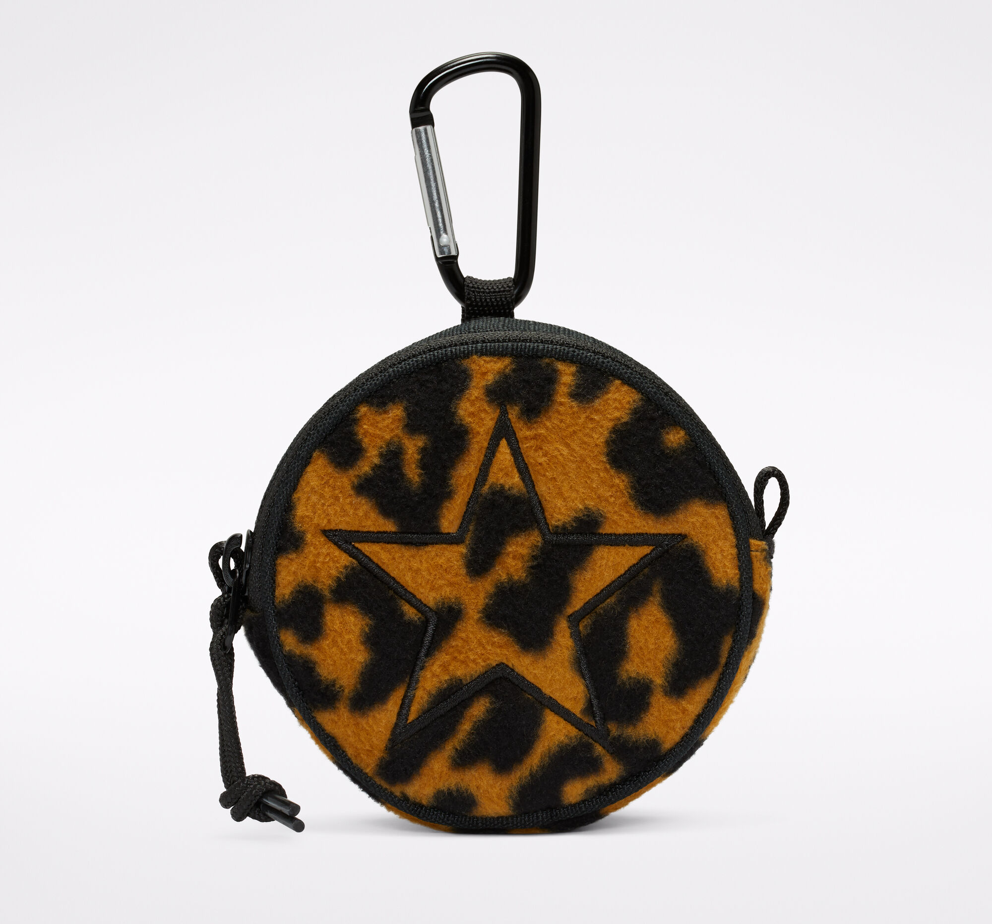 Leopard Fleece Circle Utility Pouch
