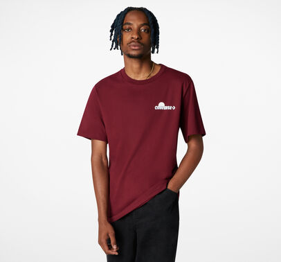 T-Shirt mit Moon Mountain-Grafik