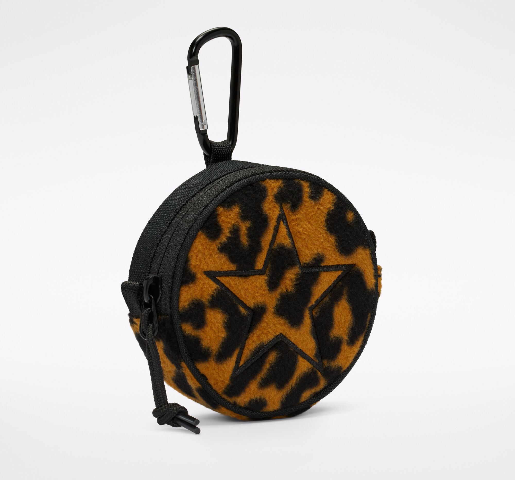 Leopard Fleece Circle Utility Pouch