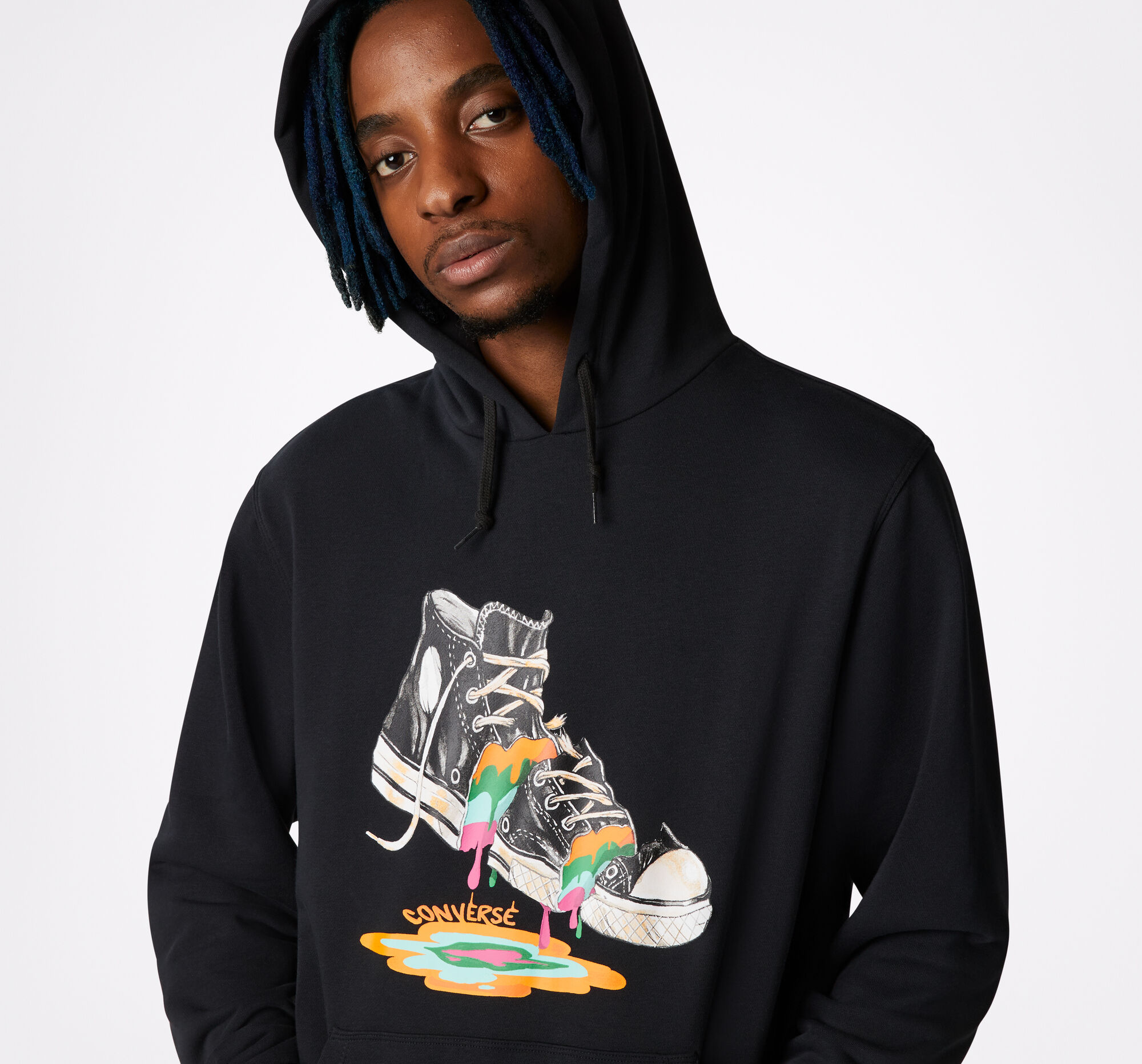 Paint Drip Graphic Pullover Hoodie Men's Hoodie. Converse.com