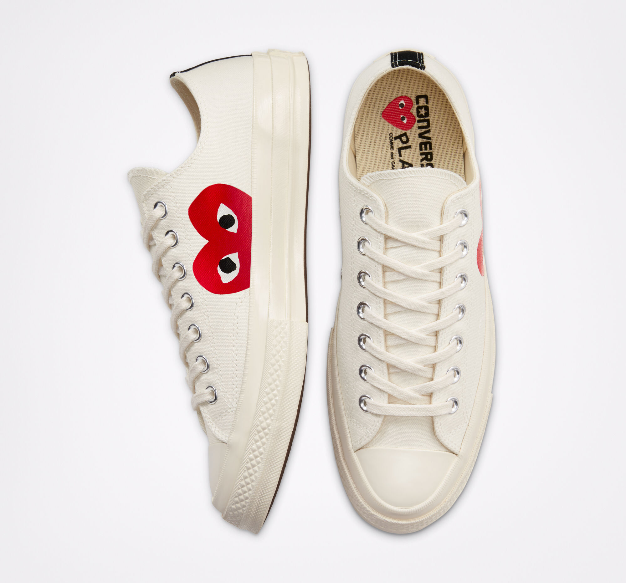 Converse x Comme des Garçons PLAY Chuck 70 Unisex Low-Top Shoe ...
