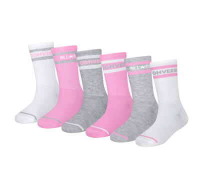6-Pack Striped Logo Crew Socks