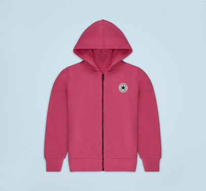 Sudadera con capucha con cremallera completa y parche Chuck Taylor