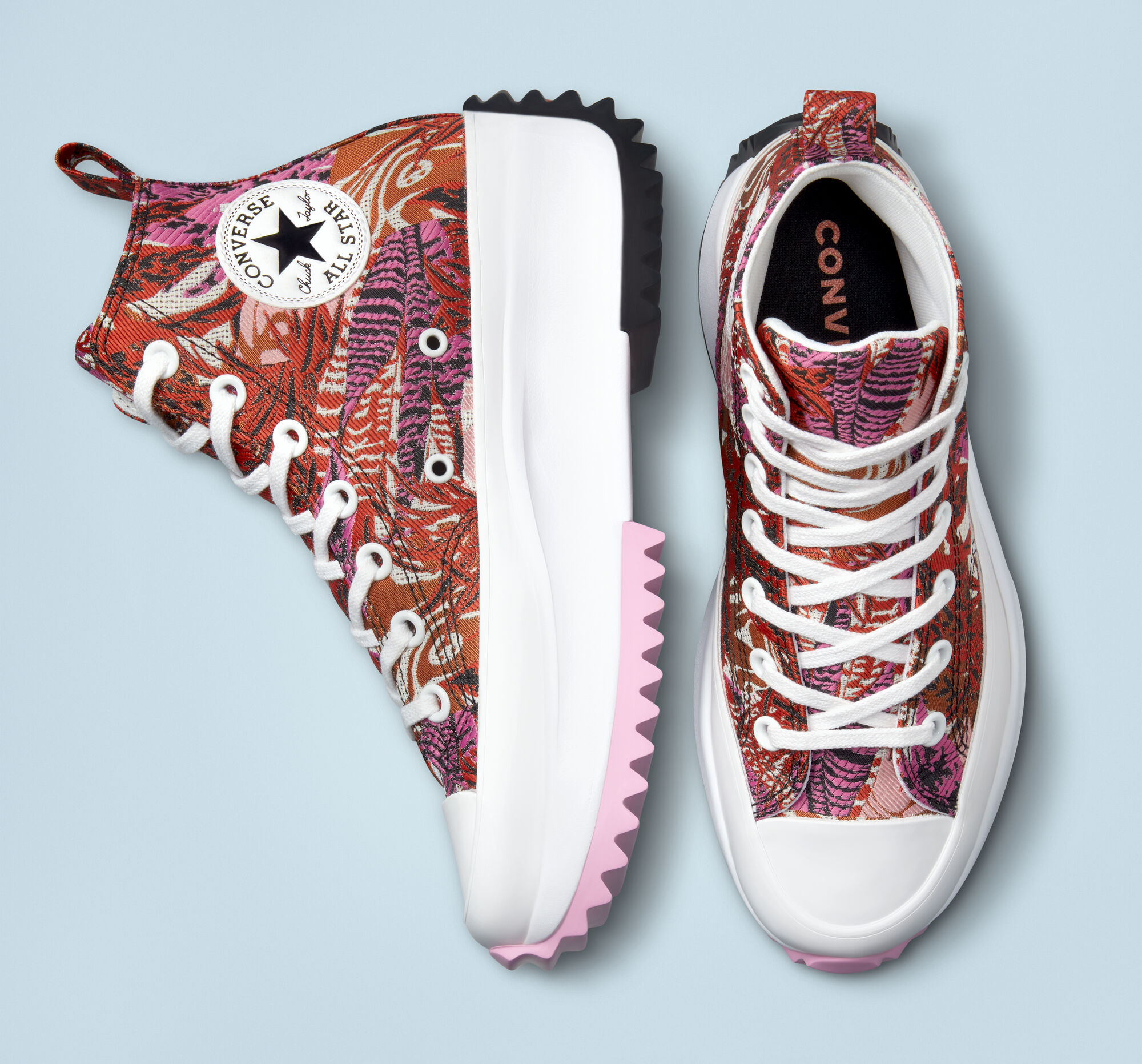 Run Star Hike Platform Tropical Florals Unisex High-Top Shoe. Converse.com