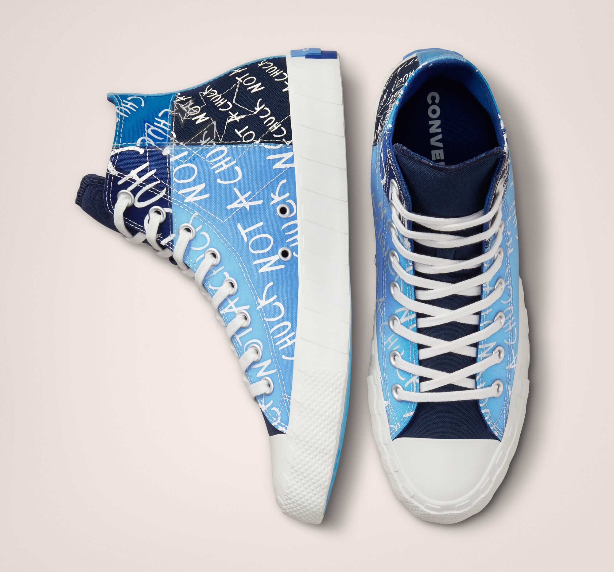 UNT1TL3D Patchwork Unisex High-Top Shoe. Converse.com