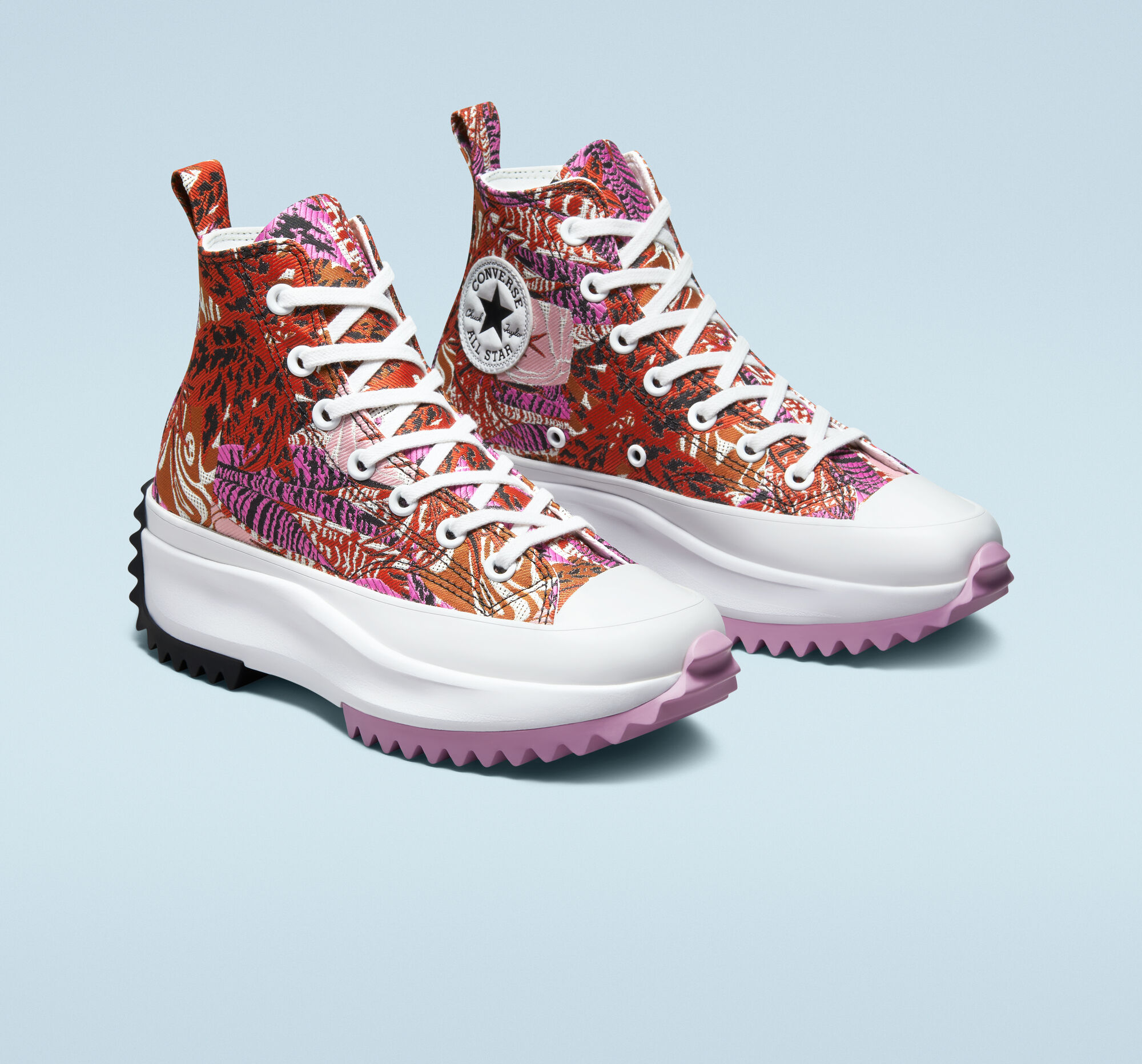 Run Star Hike Platform Tropical Florals Unisex High-Top Shoe. Converse.com