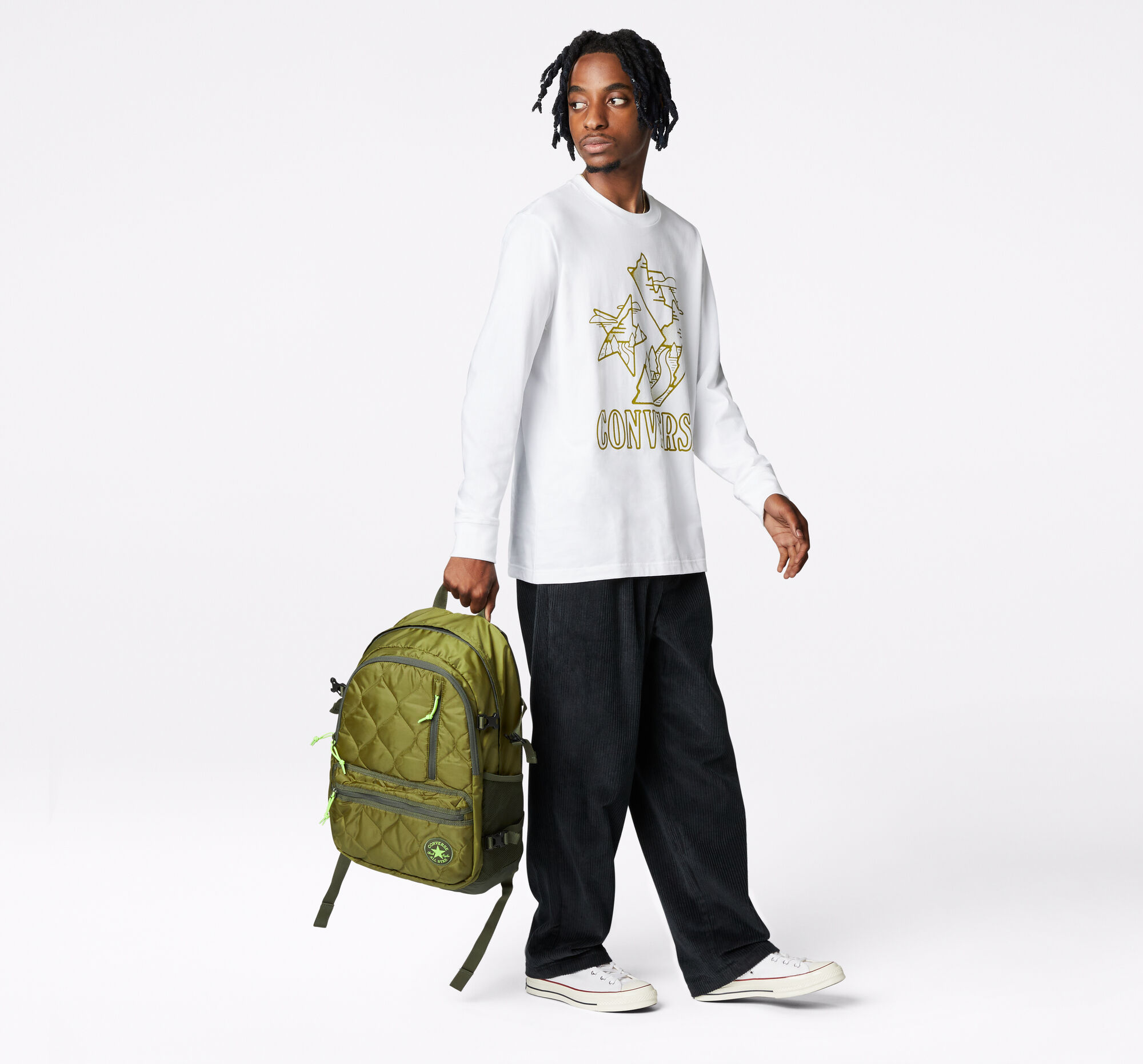 Quilted Straight Edge Backpack Unisex Backpack. Converse.com