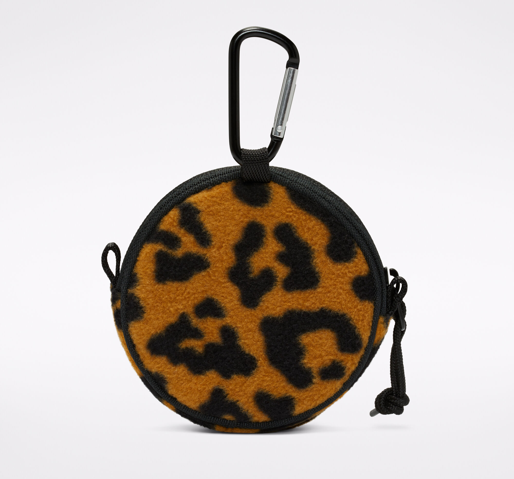 Leopard Fleece Circle Utility Pouch