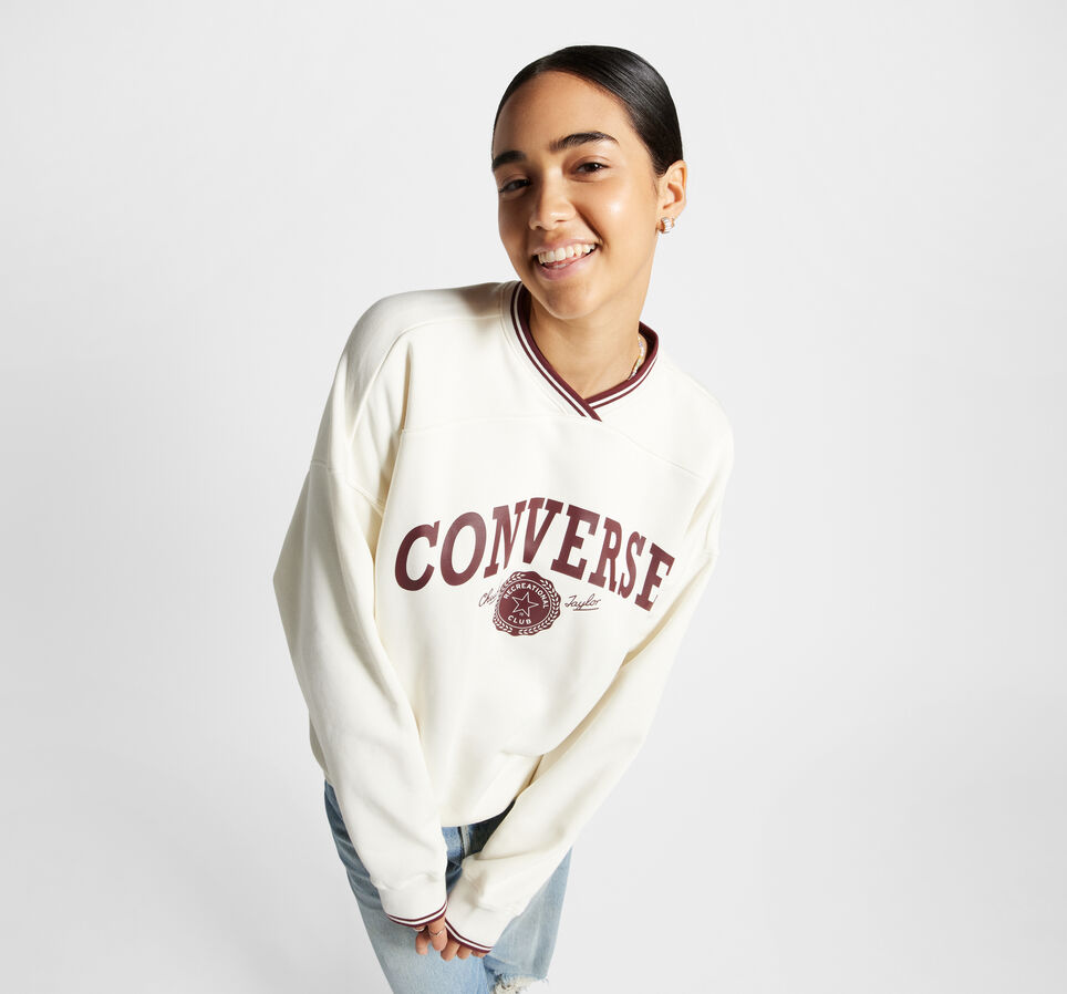 Retro Oversized V-Neck