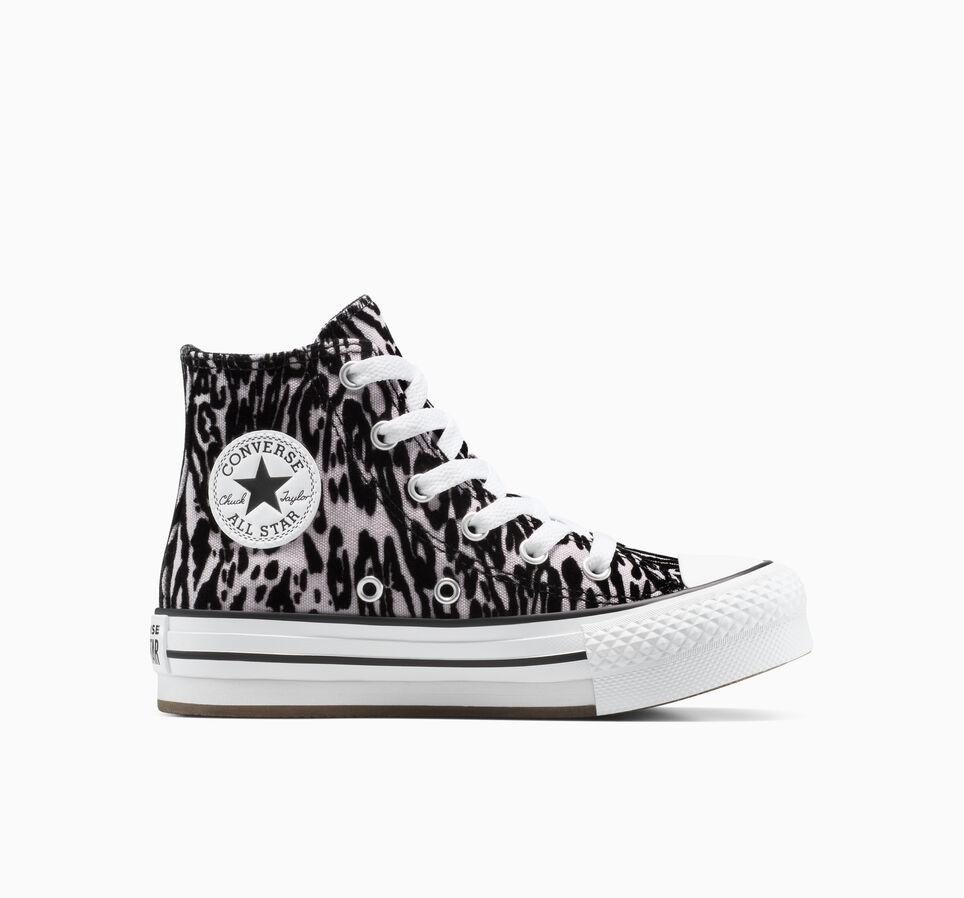 Chuck Taylor All Star EVA Lift Platform Flocked Leopard Print
