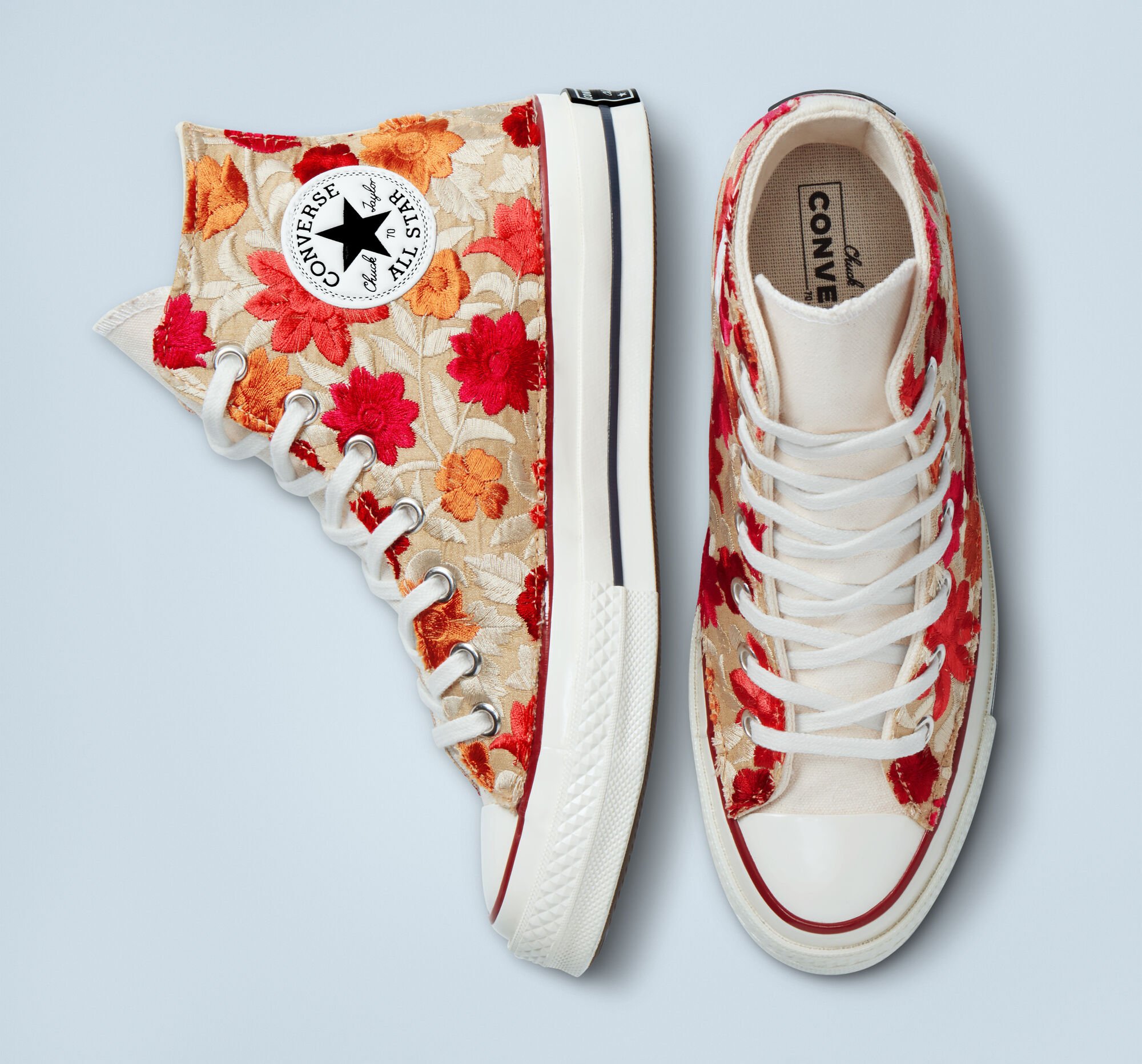 Chuck 70 Embroidered Flowers Unisex High-Top Shoe. Converse.com