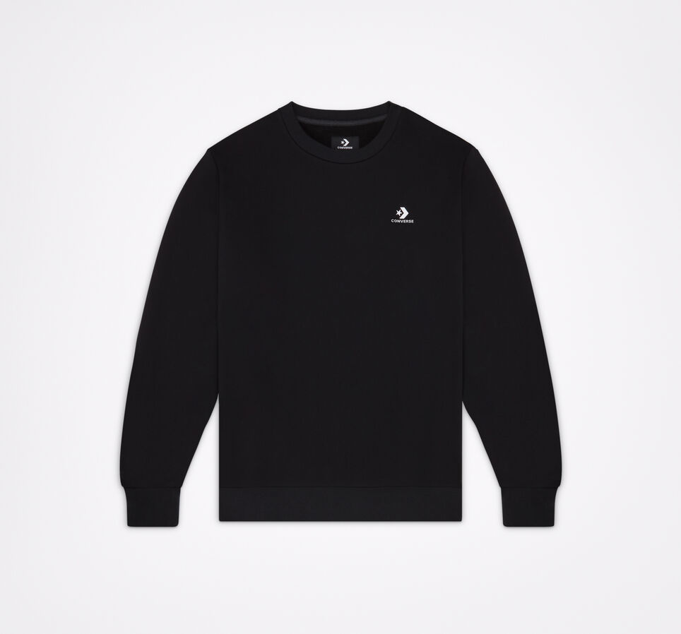 Embroidered Star Chevron Crew Neck Pullover